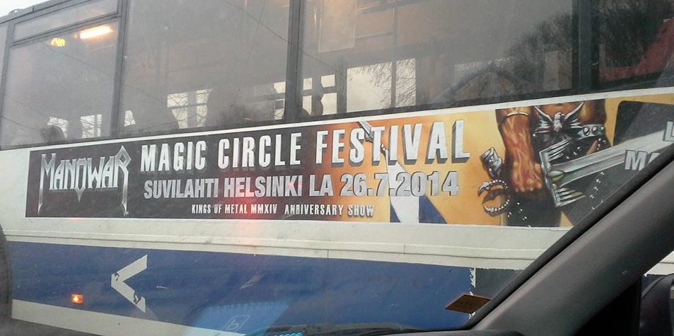 Magic Circle Festival 2014 -bussimainoskampanja – Manowar Finland
